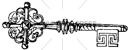 2589 Ornate Cross Skeleton Key – 100 Proof Press