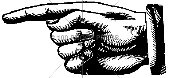 4902 Victorian Hand Pointing Left – 100 Proof Press