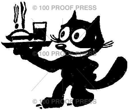 570 Cat Serving Dinner – 100 Proof Press