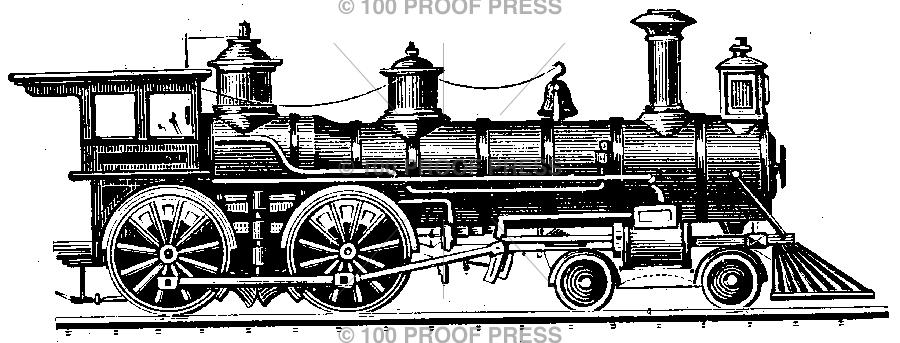 638 Train Engine – 100 Proof Press