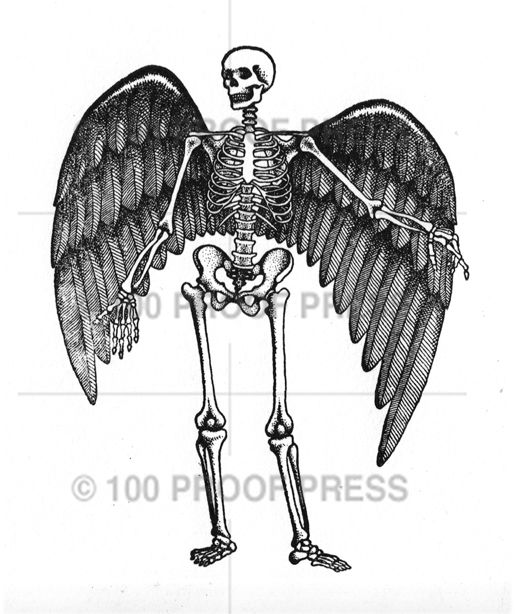6821 Skeleton Angel – 100 Proof Press