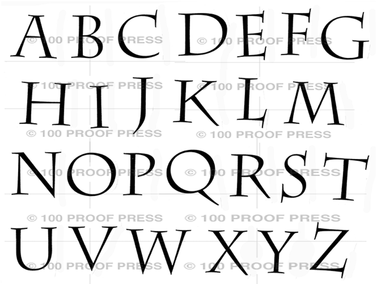 Large Alphabet – 100 Proof Press